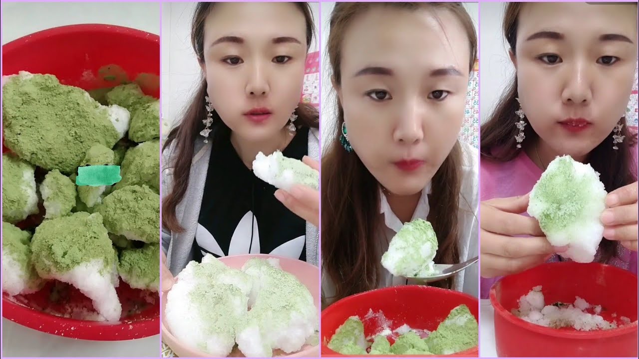 Squeaky Ice Shaving Green Matcha - YouTube