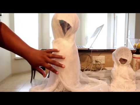 DIY Creepy Invisible standing and sitting ghosts! (Super Easy) - YouTube