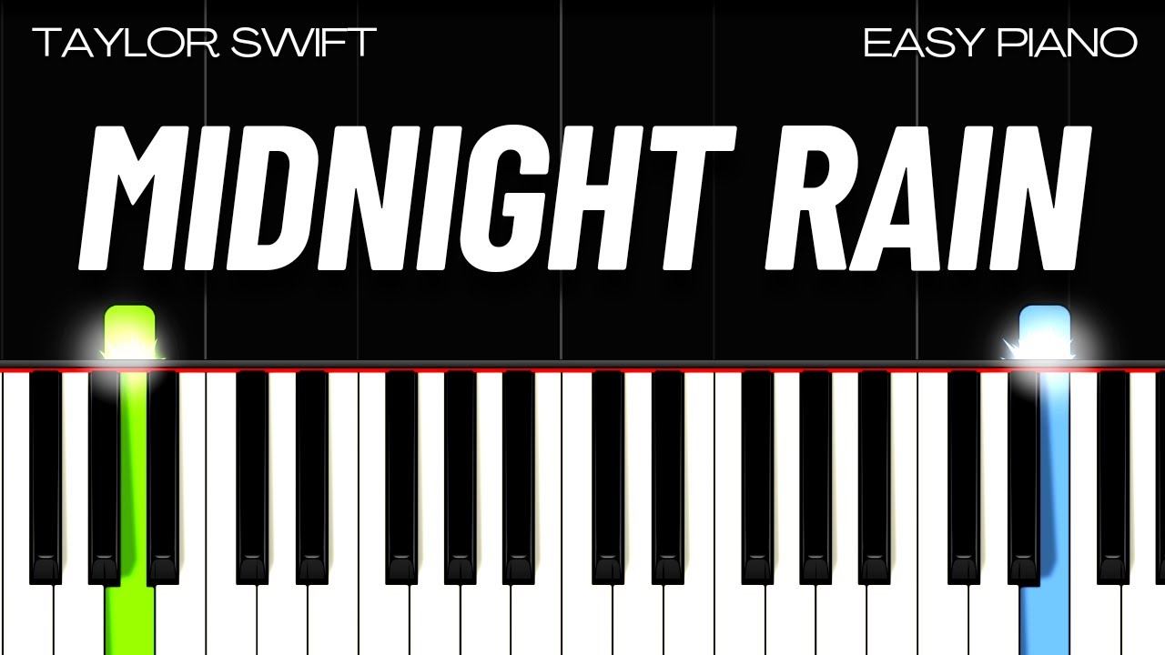 Taylor Swift - Midnight Rain (EASY PIANO TUTORIAL) - YouTube
