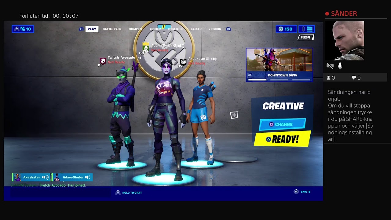 Adam sänder fortnite live - YouTube