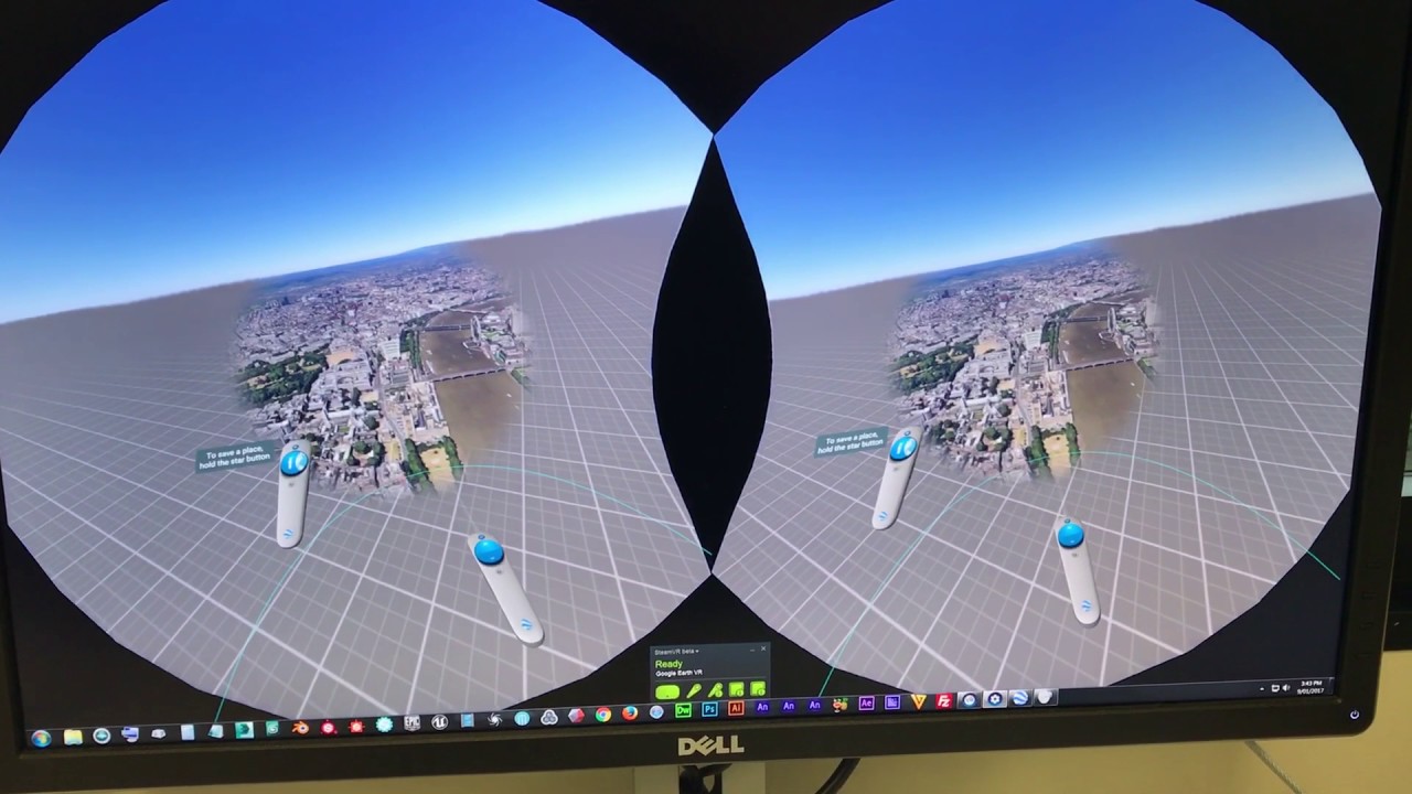 Trying Google Earth on HTC Vive Virtual Reality - YouTube