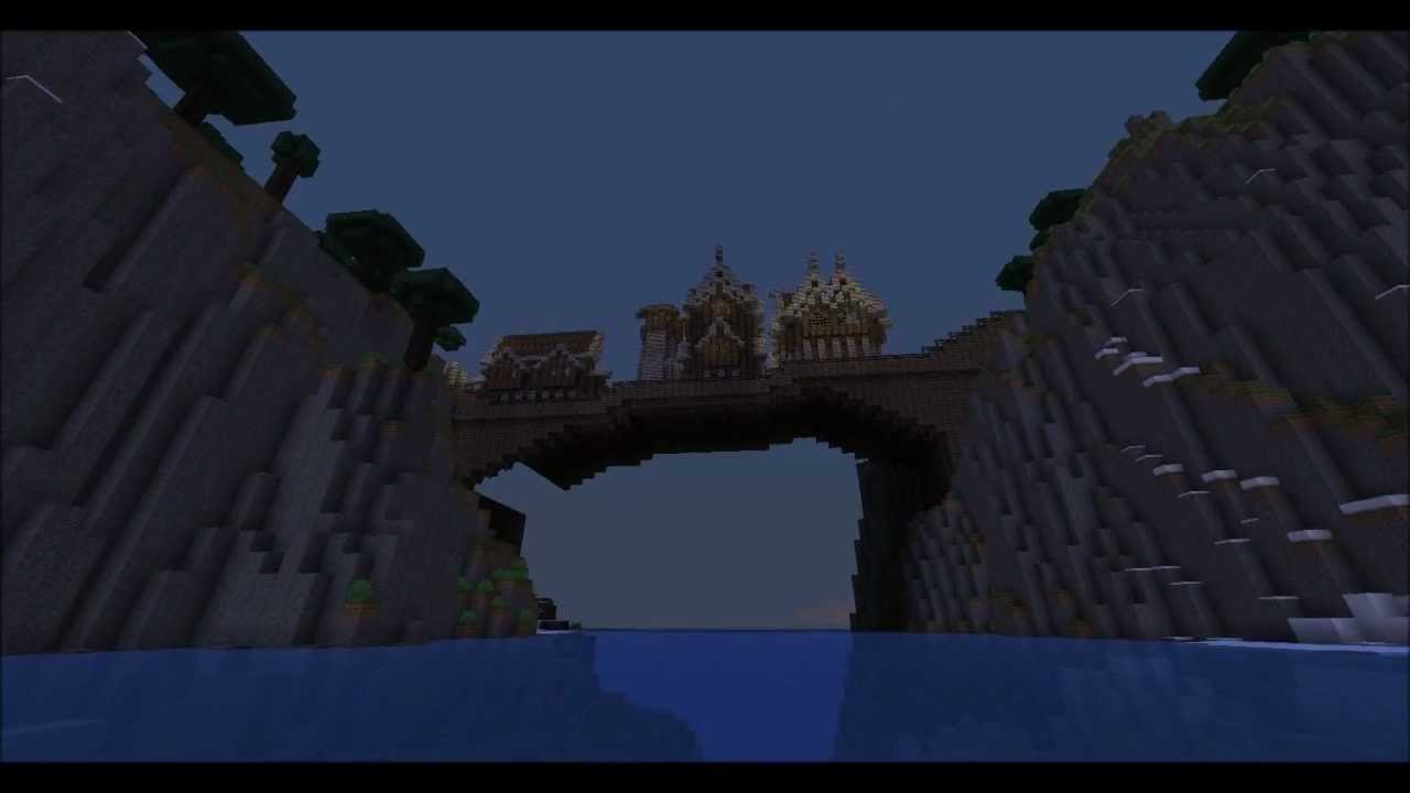 Minecraft Nordic Bridge Town - YouTube