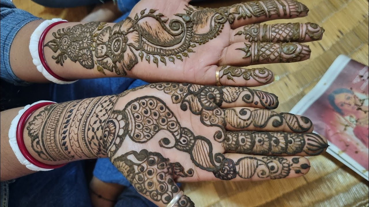 Mehendi class demonstration/ Mehendi Digain. - YouTube