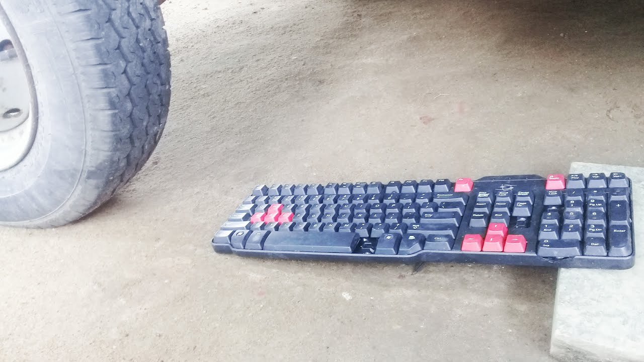 EXPERIMENT: TRUCK VS COMPUTER KEYBOARD - Crushing Crunchy & Soft Things ...