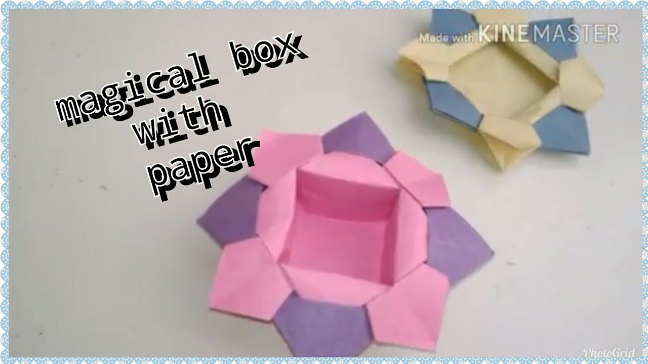 making a magic box with paper work - YouTube