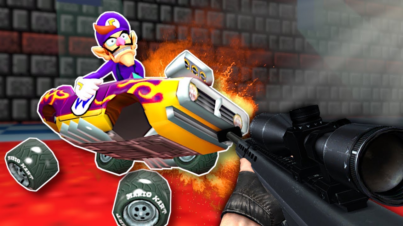 What if Mario Kart had GUNS? - Garry's Mod Gameplay - Gmod Racing - YouTube