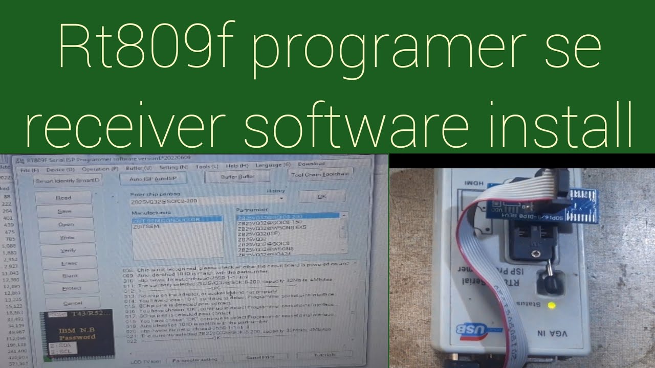 Receiver Software Rt809f Programer Se Install Gx 6605s Software Youtube