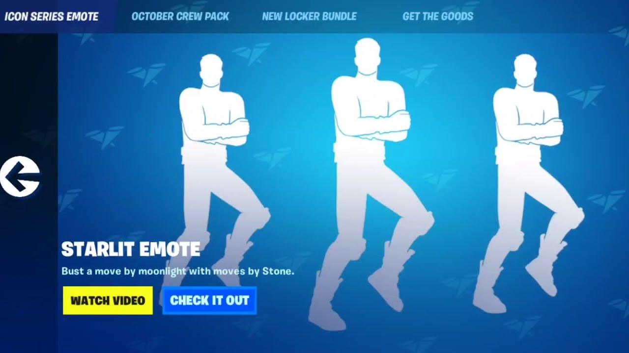 Fortnite Aaron Smith Starlit New Emote In Item Shop Hurry Up 😳 - YouTube