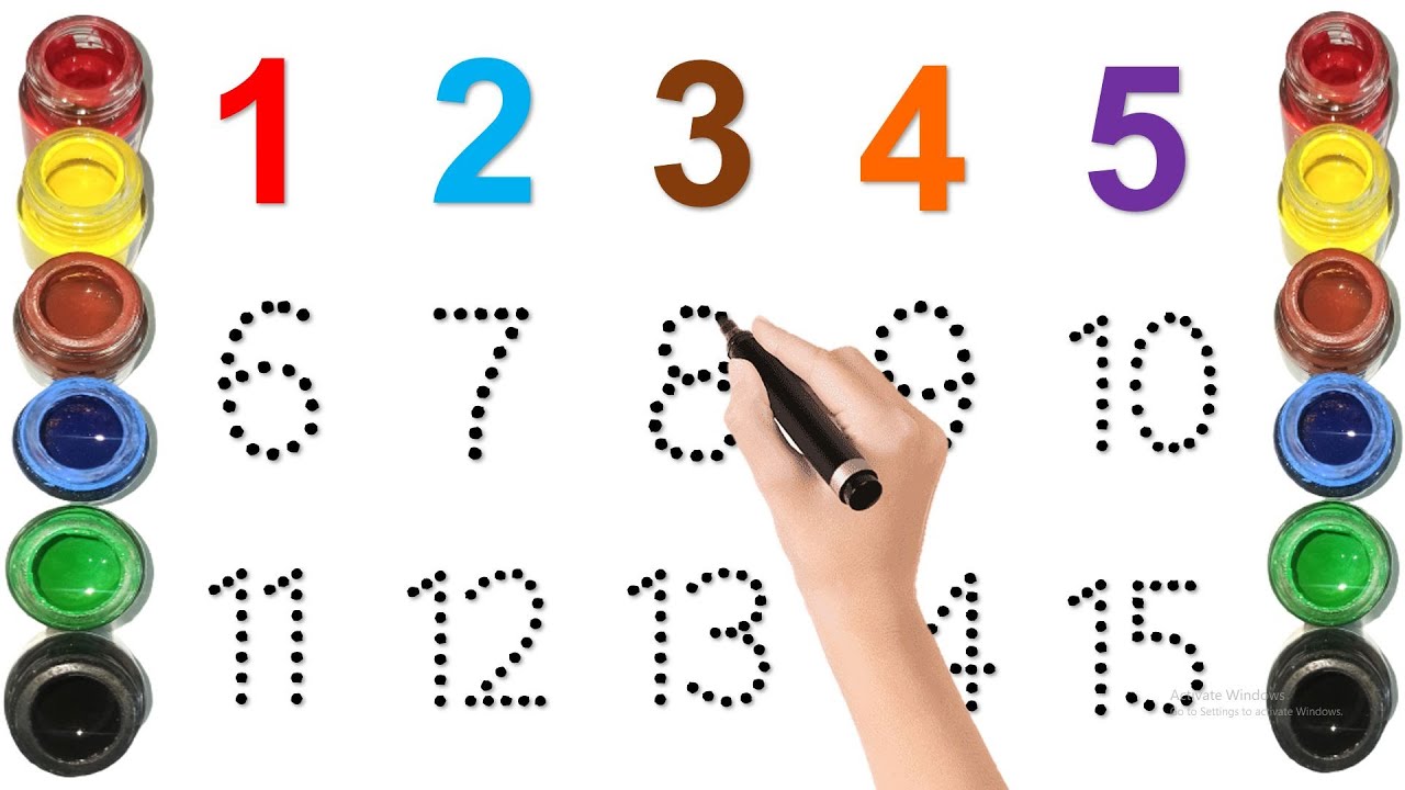 Learn to count, One two three, kids rhymes, 123 Numbers, 1 to 100 ...