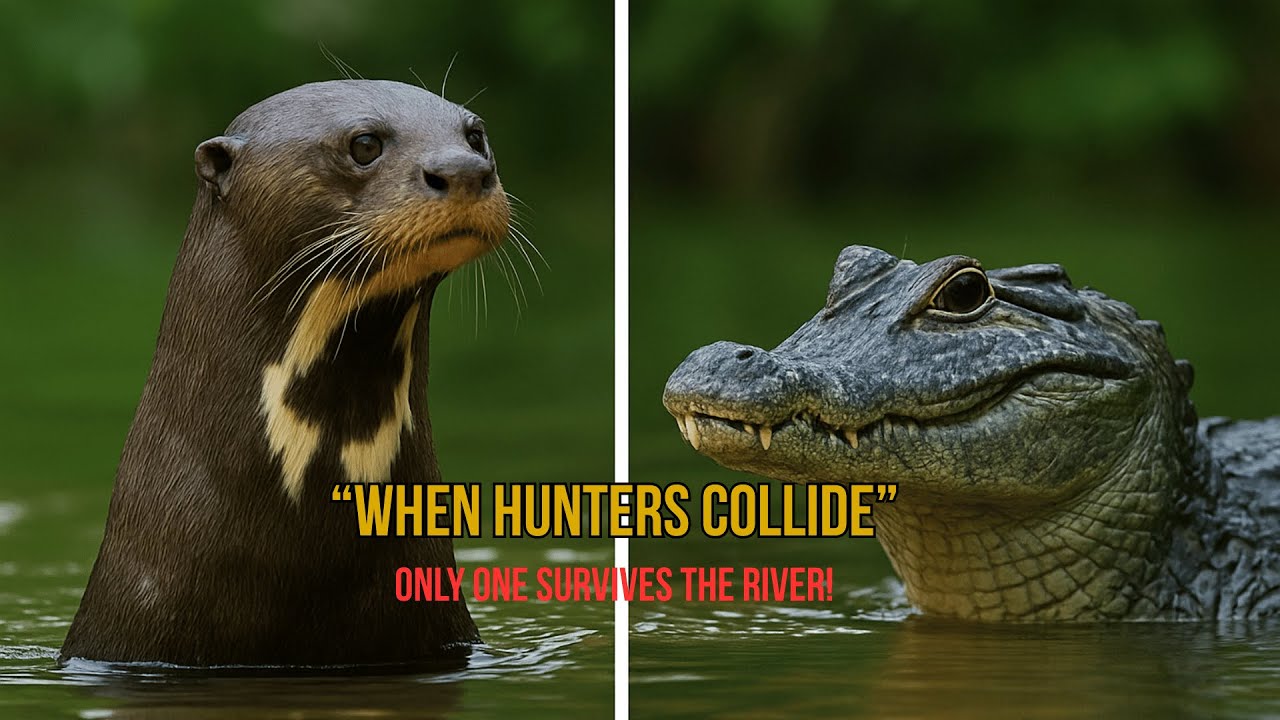 “Amazon Showdown: Giant Otter vs Caiman | Nature’s Fiercest Rivals ...