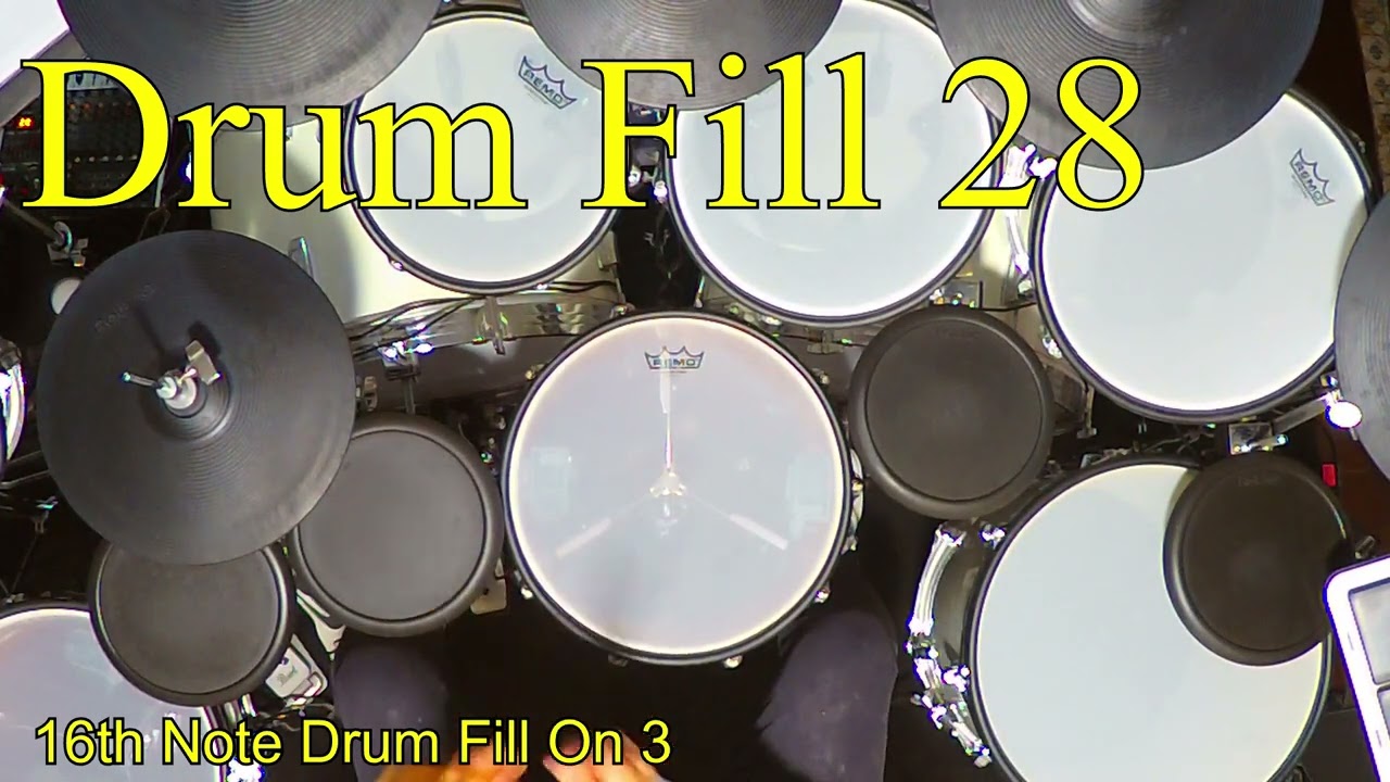 16th Note Fills On 3 - Drum Fill 28 - YouTube