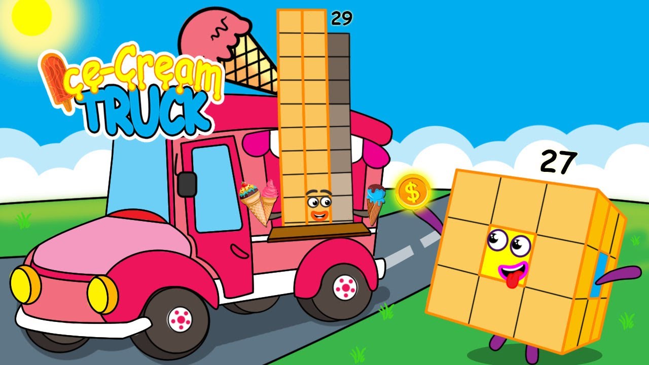 Numberblocks 27 wants to have ice cream | Numberblocks fanmade coloring ...