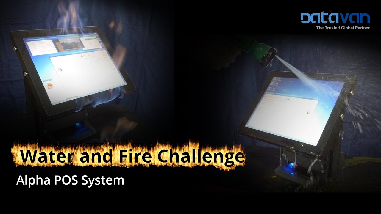 DataVan Alpha POS system water and fire challenge. Will it survive ...