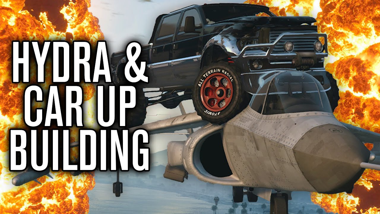 CAR ON HYDRA UP BUILDING... CHALLENGE | GTA Online (GTA 5) - YouTube