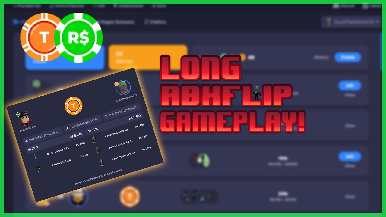 LONG RBXFLIP GAMEPLAY! - YouTube