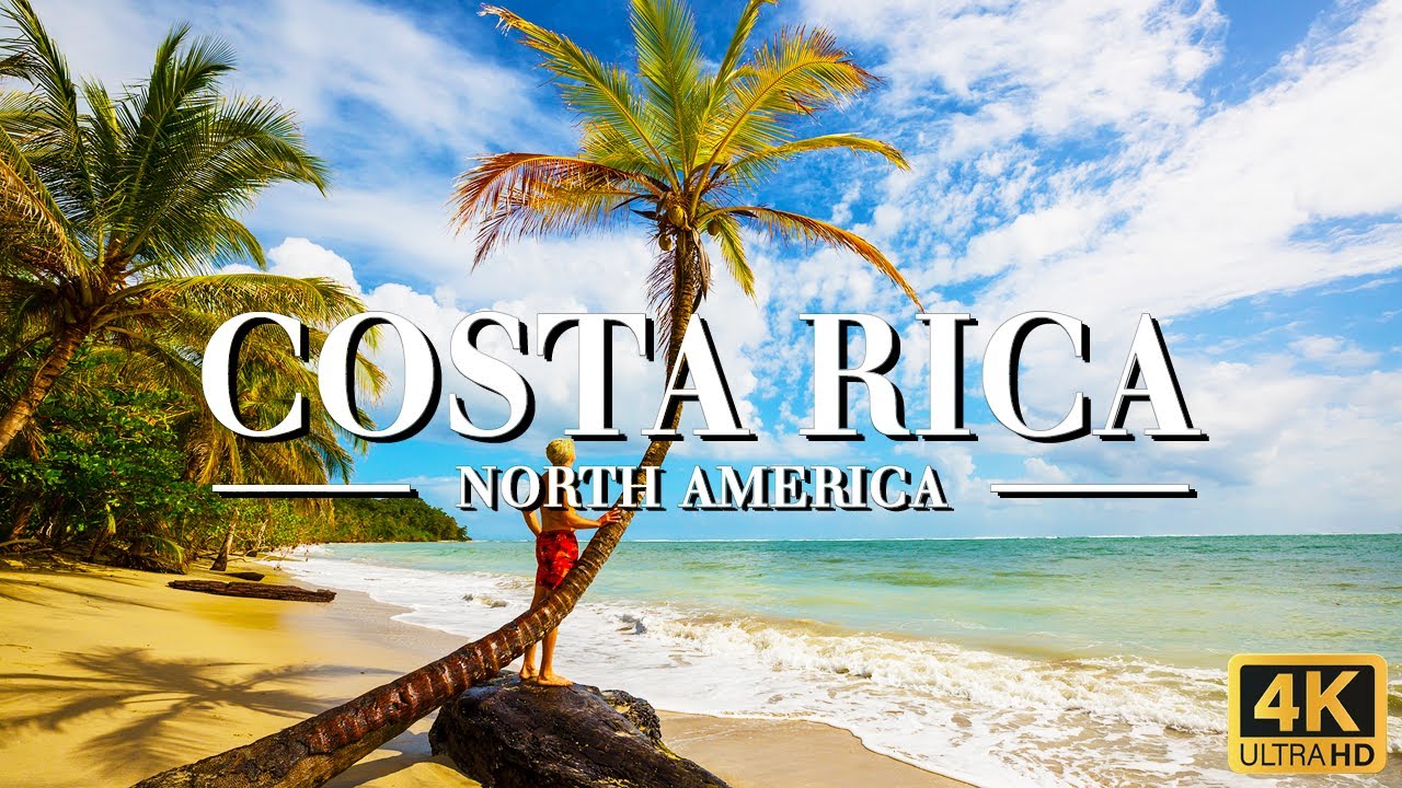 FLYING OVER COSTA RICA (4K UHD) 🌴 Relaxing Music With Stunning ...