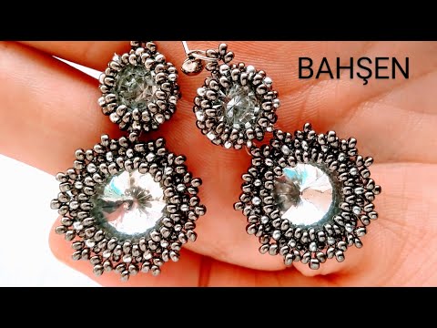 Taş bezeme küpe yapımı / peyote