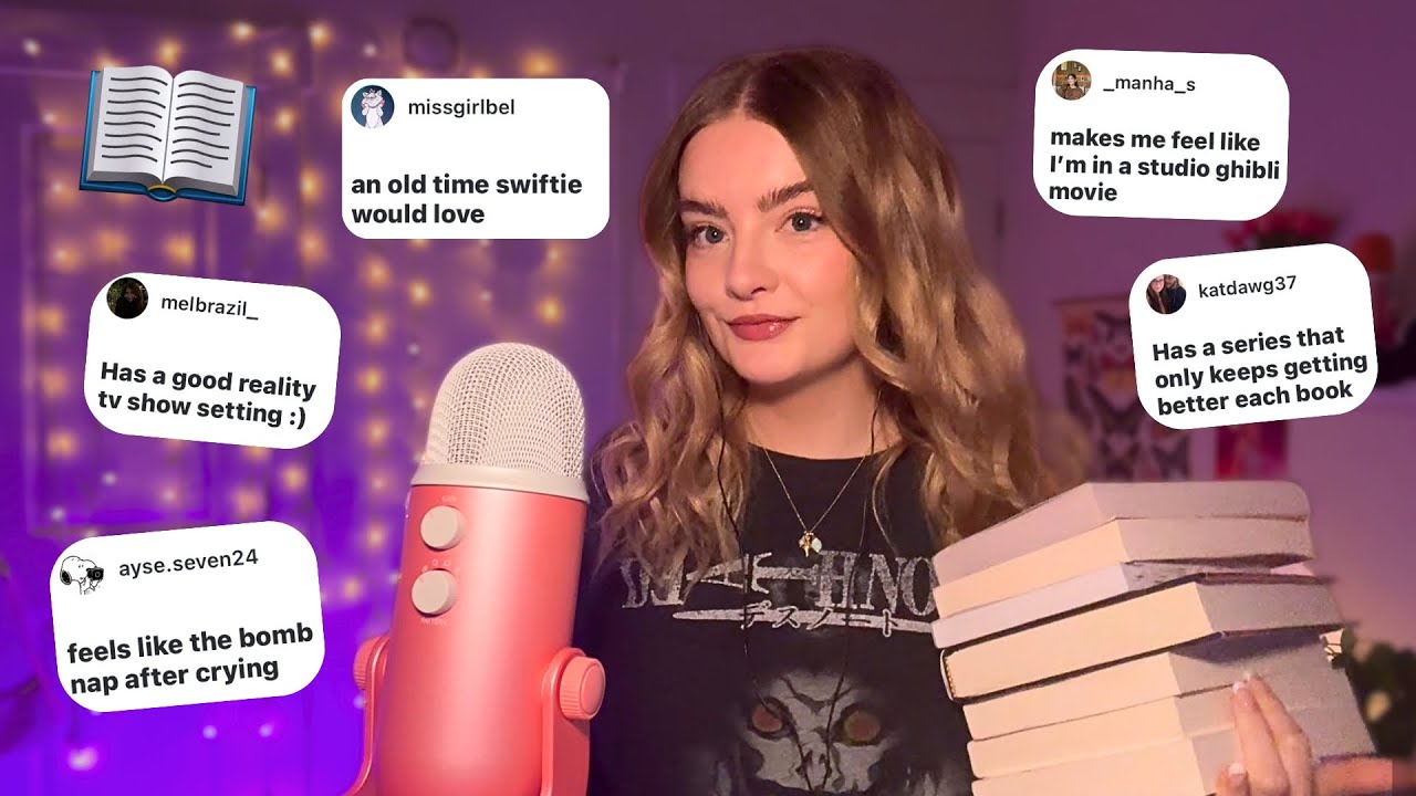 ASMR giving you 15 oddly specific book recommendations 📚 - YouTube