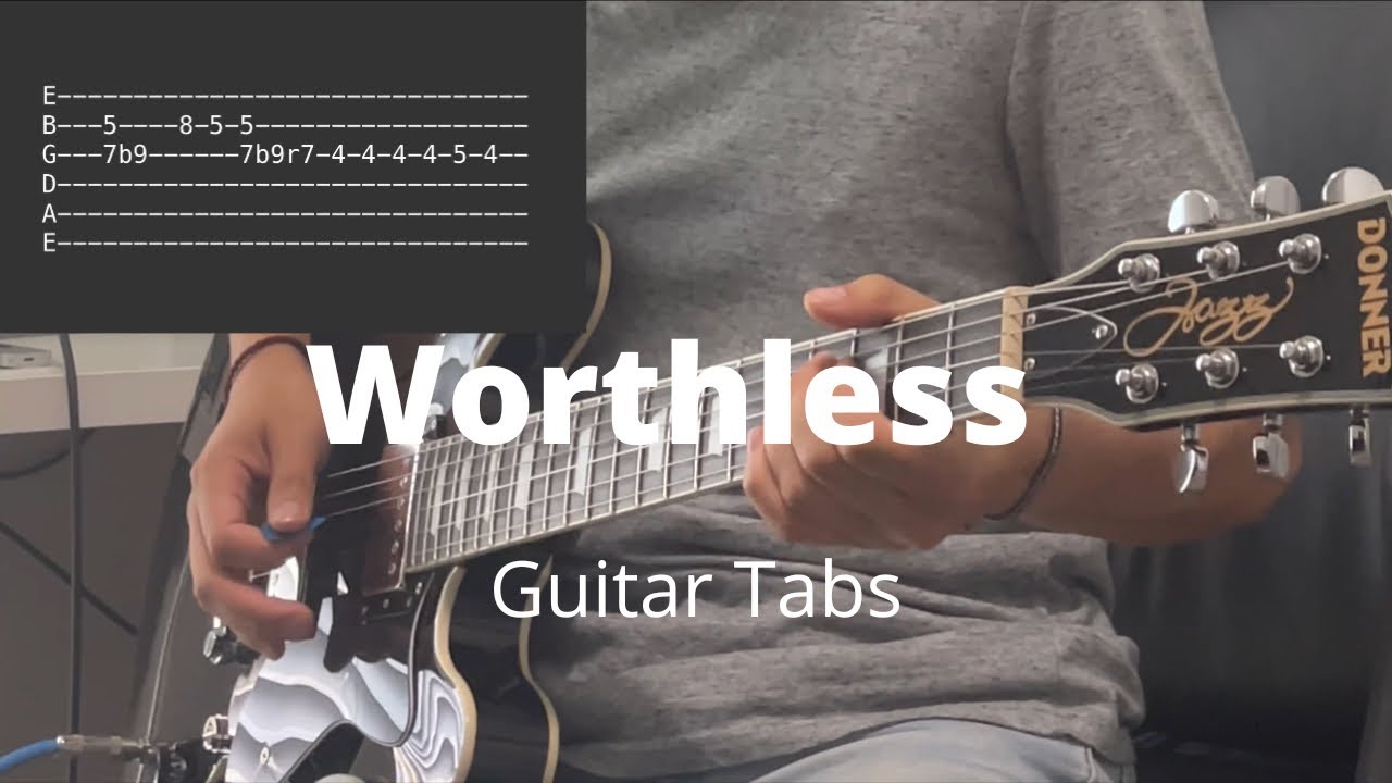 Worthless by d4vd | Guitar Tabs - YouTube