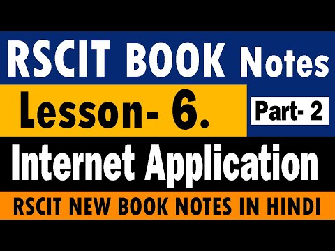 RSCIT Book Lesson- 6. (Internet Application "इंटरनेट के अनुप्रयोग ...