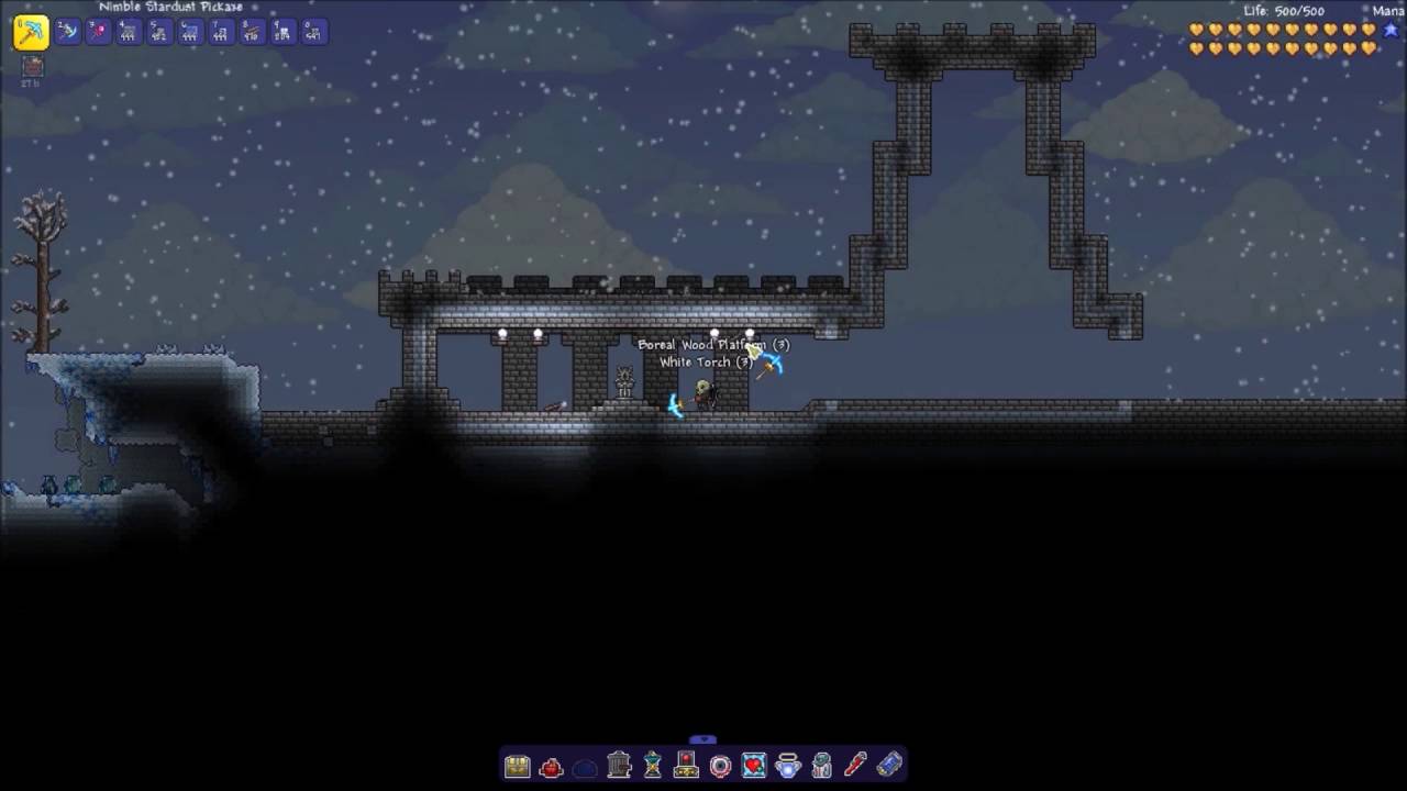 Terraria Snow Castle (SpeedBuild) - YouTube