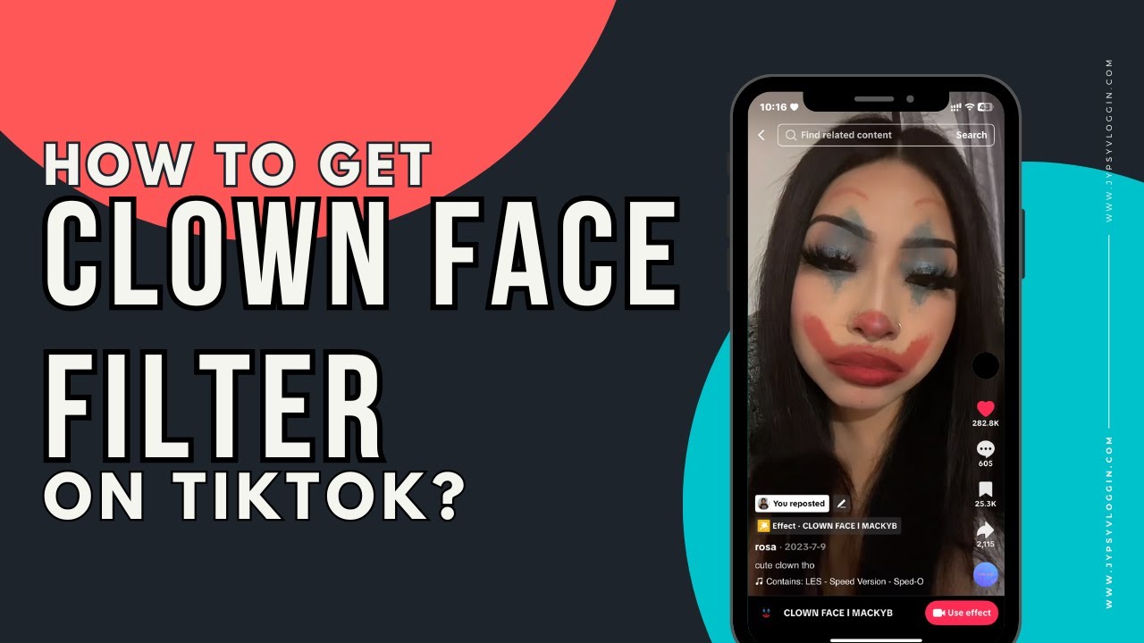 How to get the Clown Face Filter on TikTok? - YouTube