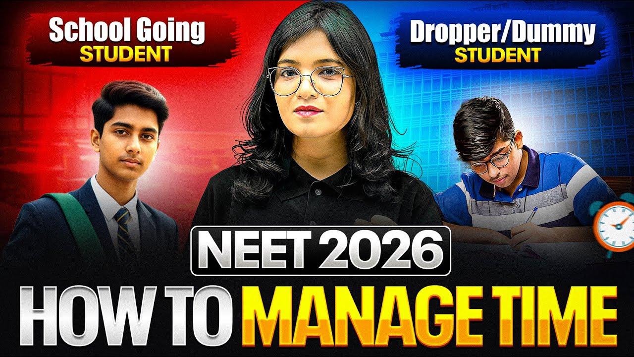 How Toppers Manage Time for NEET 2026 ⏰ | School Students vs Droppers ...