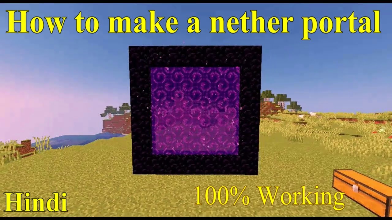 How to make a nether portal in minecraft | Nether portal | Minecraft ...