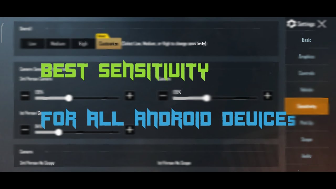 Best PUBG MOBILE Sensitivity Settings For All Android Devices ! - YouTube