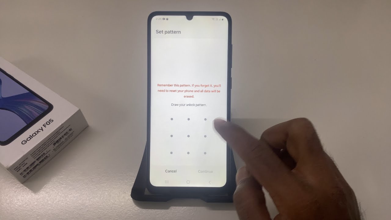 Samsung Galaxy F05 me Pattern lock kaise set Kare || How to Set a ...