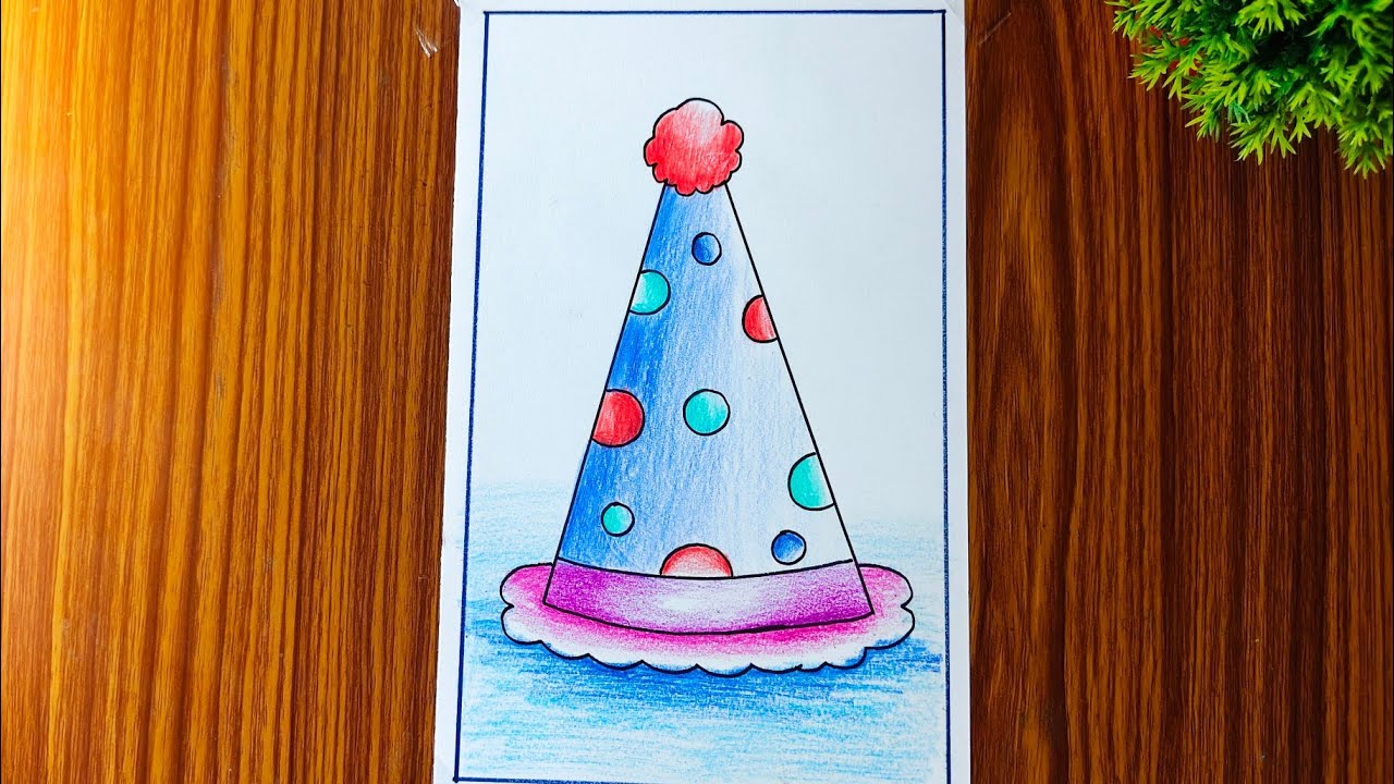 Party Hat Drawing For Kids