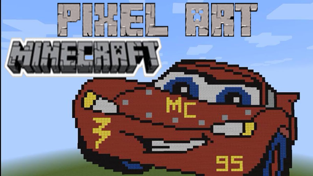 PIXEL ART - RELÂMPAGO MC QUEEN - MINECRAFT CARROS - YouTube