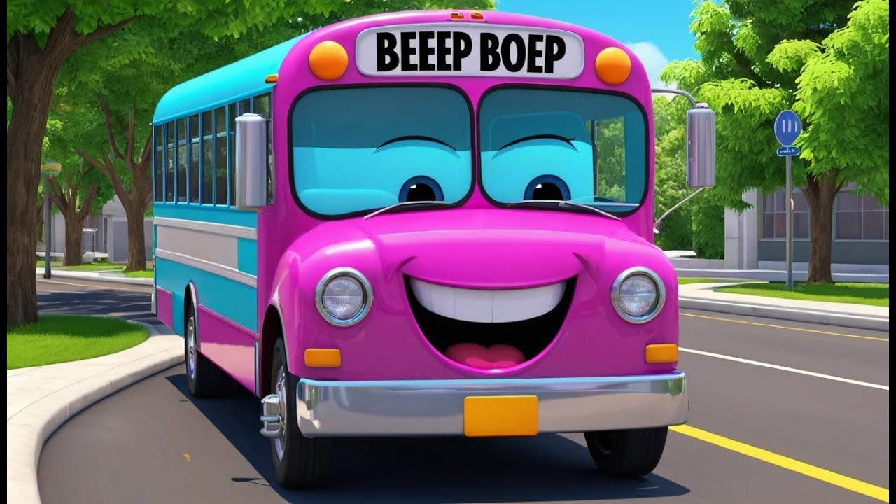 The Wheels on the Bus | Fun and Interactive Action Song for Kids ...