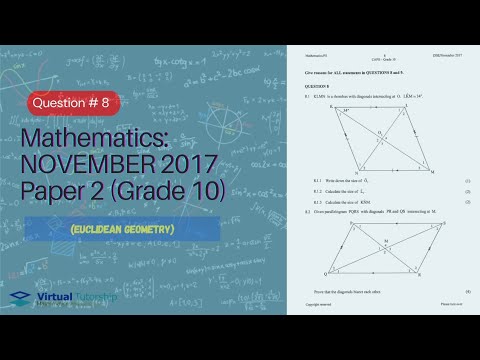 EUCLIDEAN GEOMETRY: QUADRILATERALS | November 2017: Mathematics Paper 2 ...