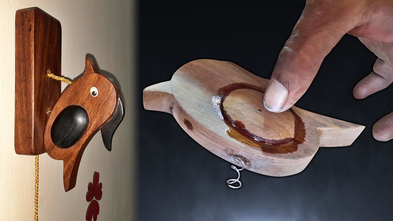 Woodworking Simple Projects - DIY Wooden Bird Door Knocker - YouTube