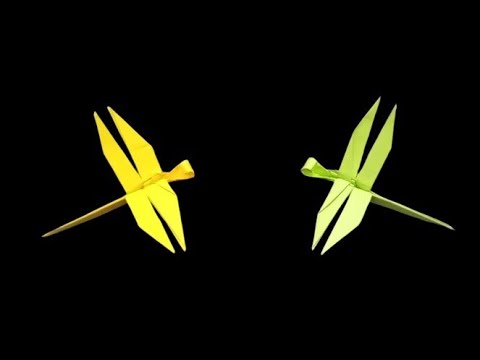 Paper Craft "Cara Buat Origami Capung | Origami Dragon fly | Origami ...