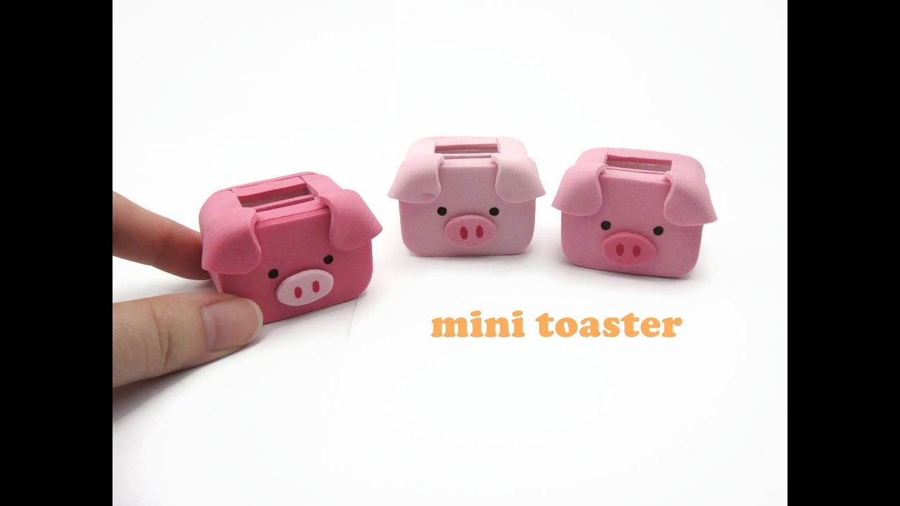 DIY Miniature Doll Mini Piggy Pig Toaster - No Clay! - YouTube