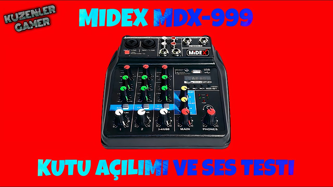 midex mdx 999 kutu açılımı ve ses testi - YouTube