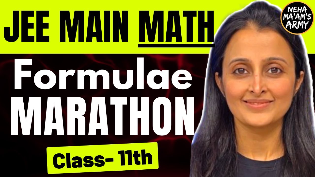 JEE MAINS MATH :IITJEE Maths Formulas Complete Revision FULL SYLLABUS 4 ...