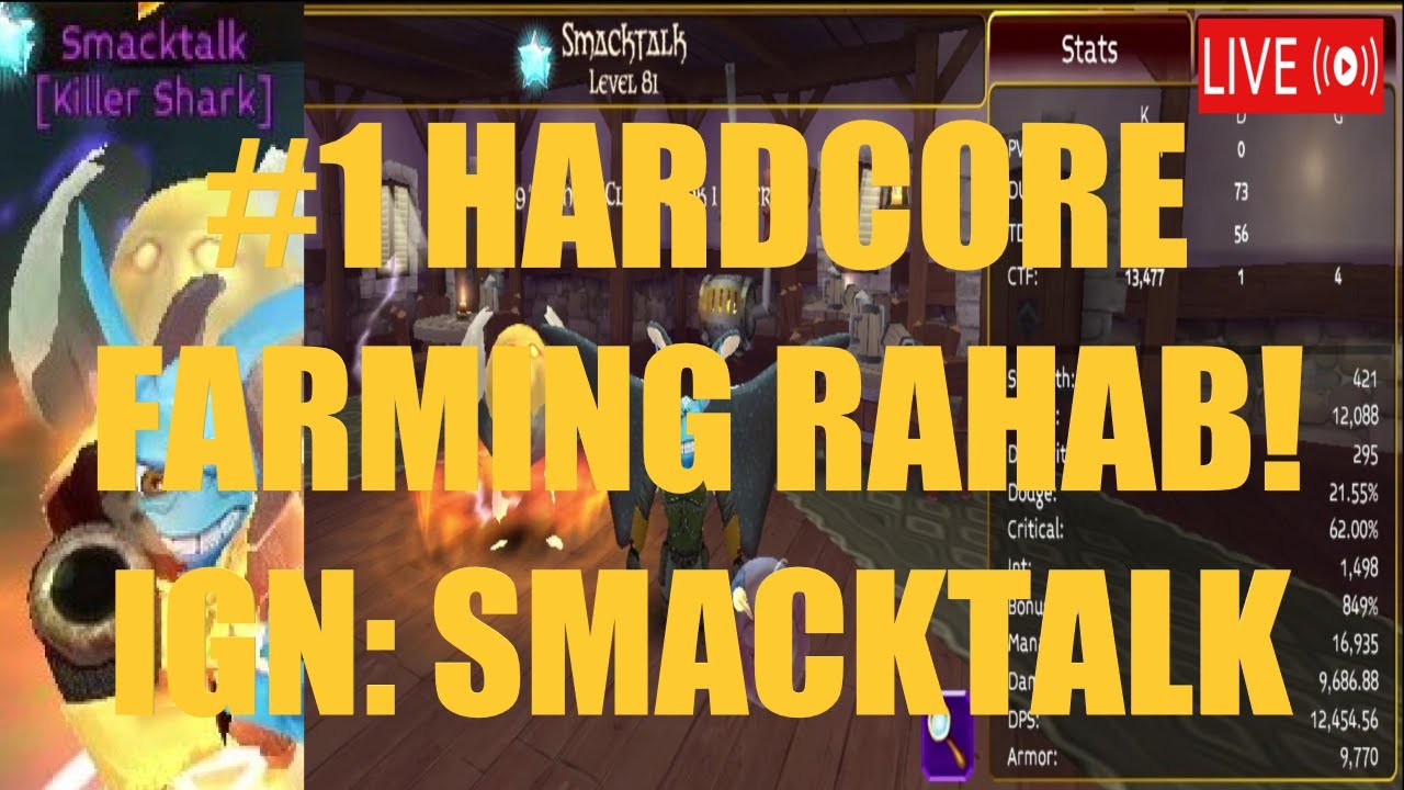ARCANE LEGENDS "#1 HARDCORE FARMING RAHAB! IGN: SMACKTALK" #arcanelegends - YouTube