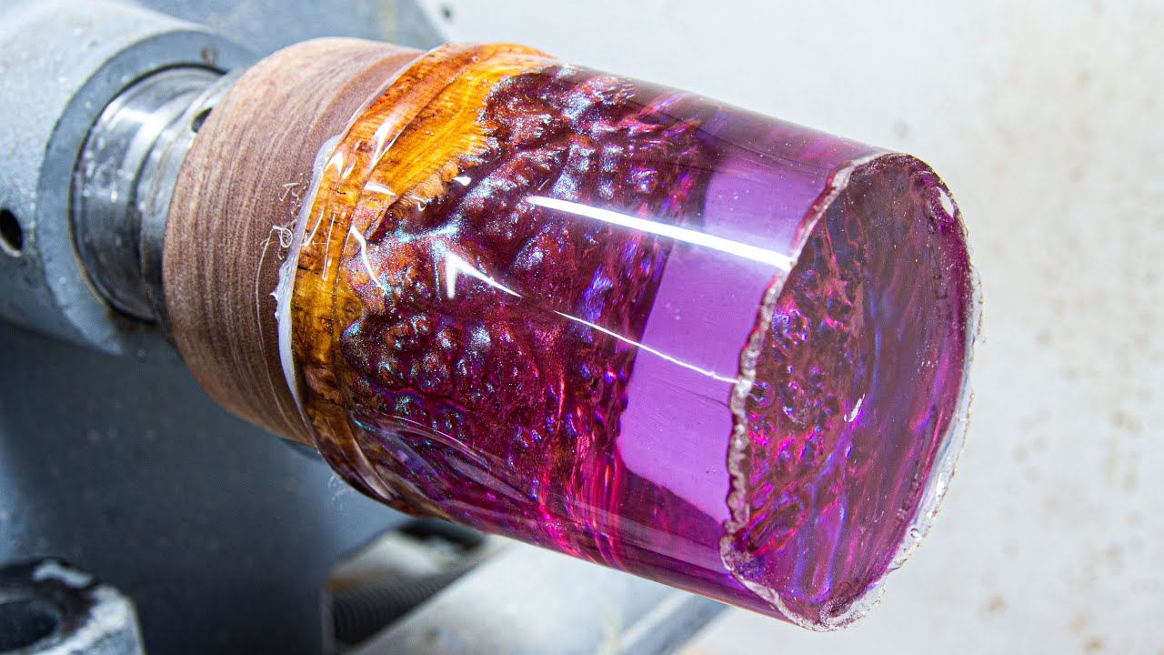 Woodturning - Hybrid Purple Burl - YouTube