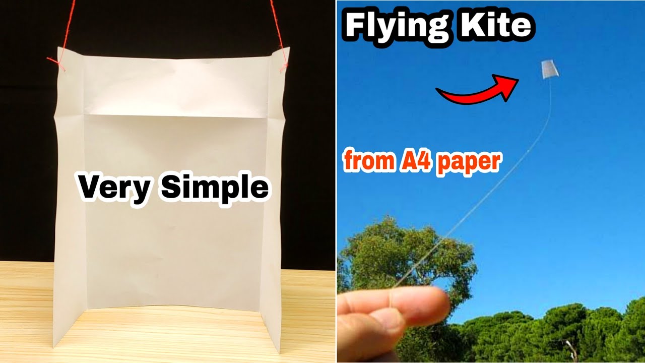 How To Make a Simple Kite using A4 Paper | How To Make a Kite | Science ...