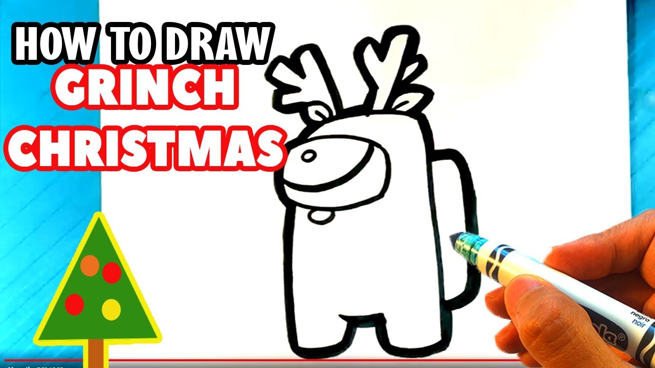 EASY How to Draw AMONG US RUDOLF - Christmas Drawings - YouTube
