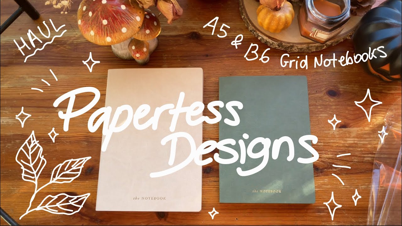 PAPERTESS DESIGNS A5 & B6 Grid Notebooks / Haul - YouTube