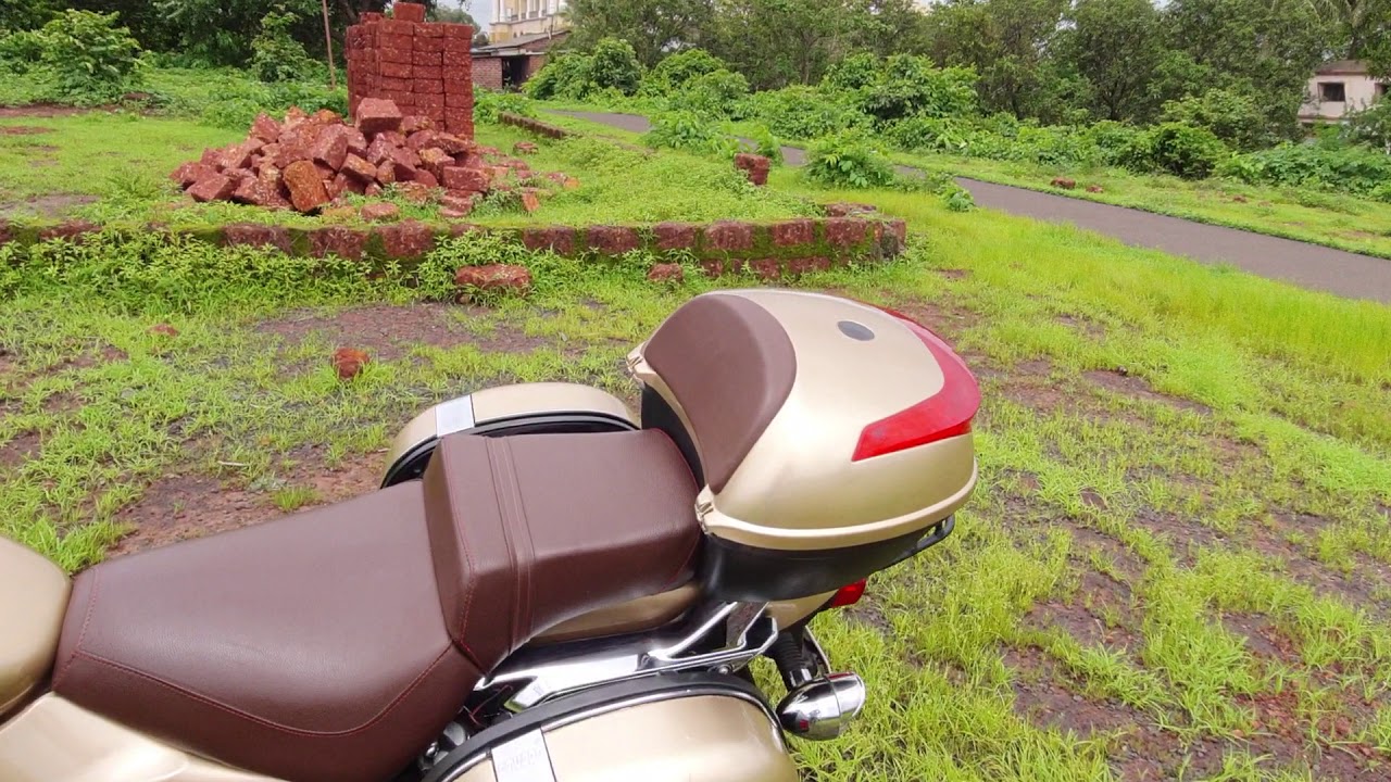 Bajaj avenger modification with rear storage box - YouTube