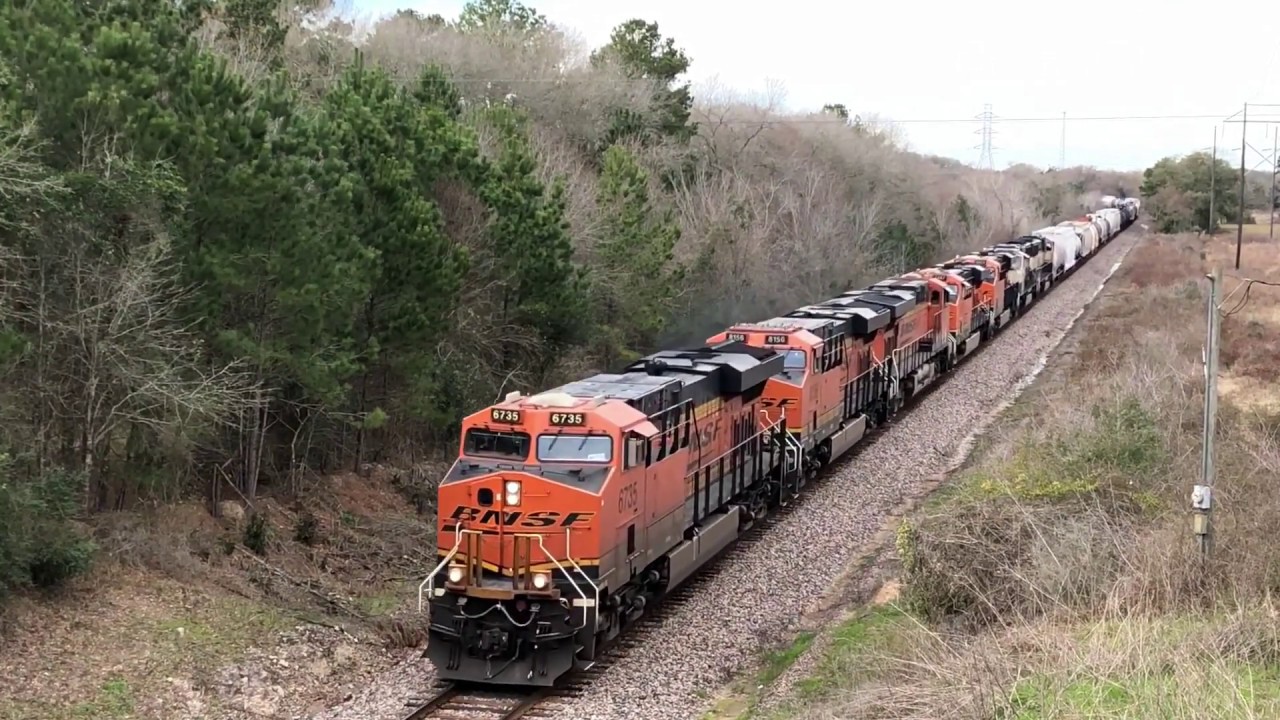 1/30/2019: H-TEADYT w/ 7 locos (2 Execs) on BNSF Houston Sub - YouTube