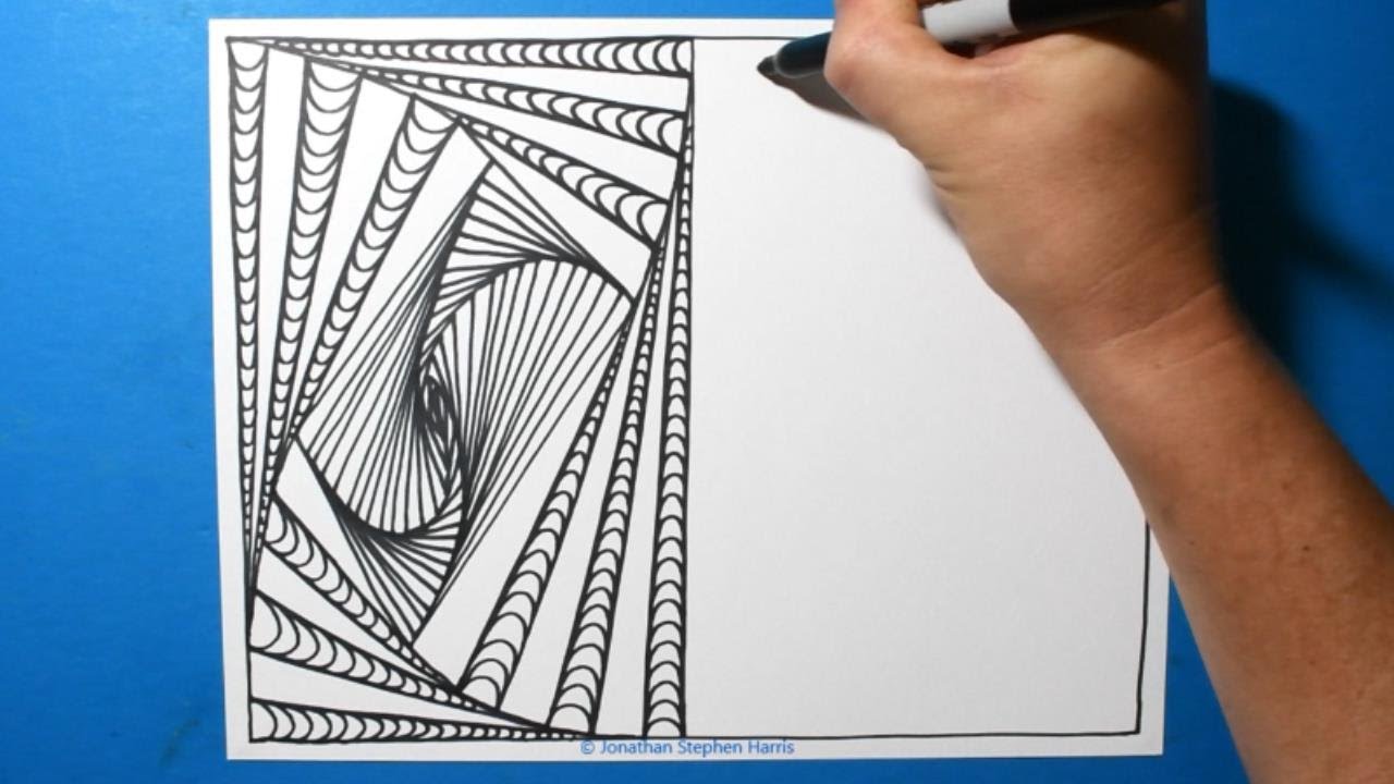 Spiral Drawing #407 / Cool Decor 3D Pattern / Satisfying Line Illusion ...