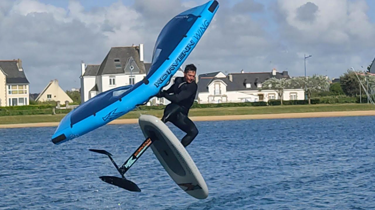 Inflatable wing board Korvenn - YouTube