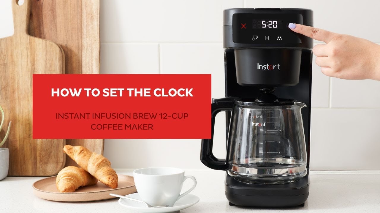 How to Set the Clock - Instant Infusion Brew 12-Cup Coffee Maker - YouTube
