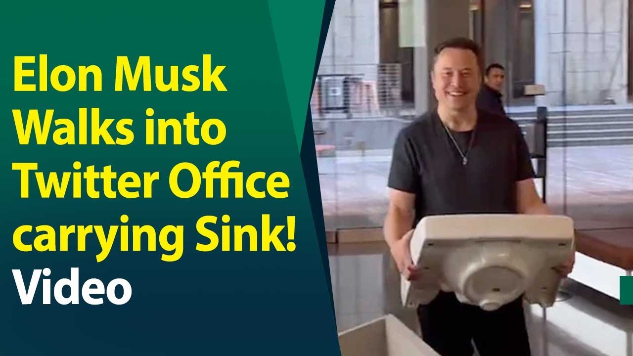 Watch Elon Musk holding a sink and walking into San Francisco head ...